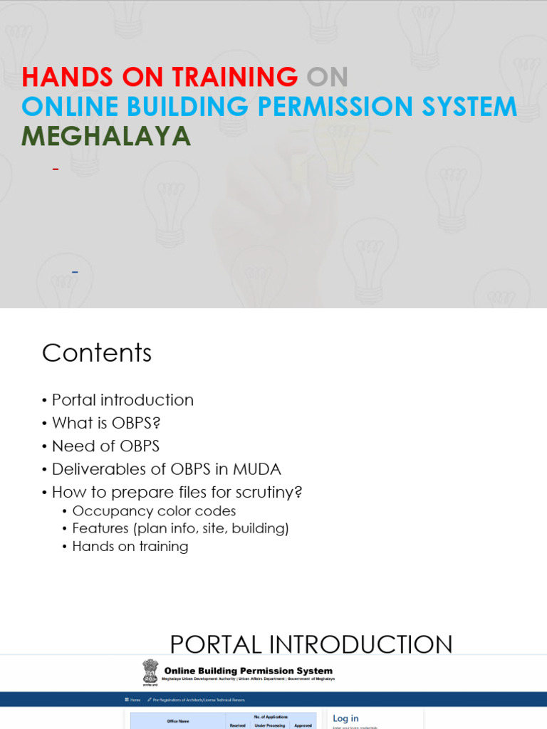TRAINING For Online Building Permission System | PDF | Architect
