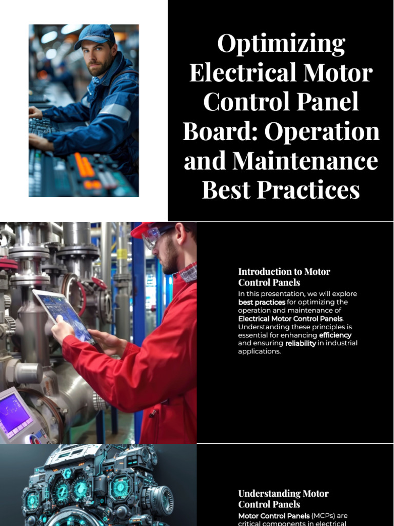 Slidesgo Optimizing Electrical Motor Control Panel Board Operation and Maintenance Best ...