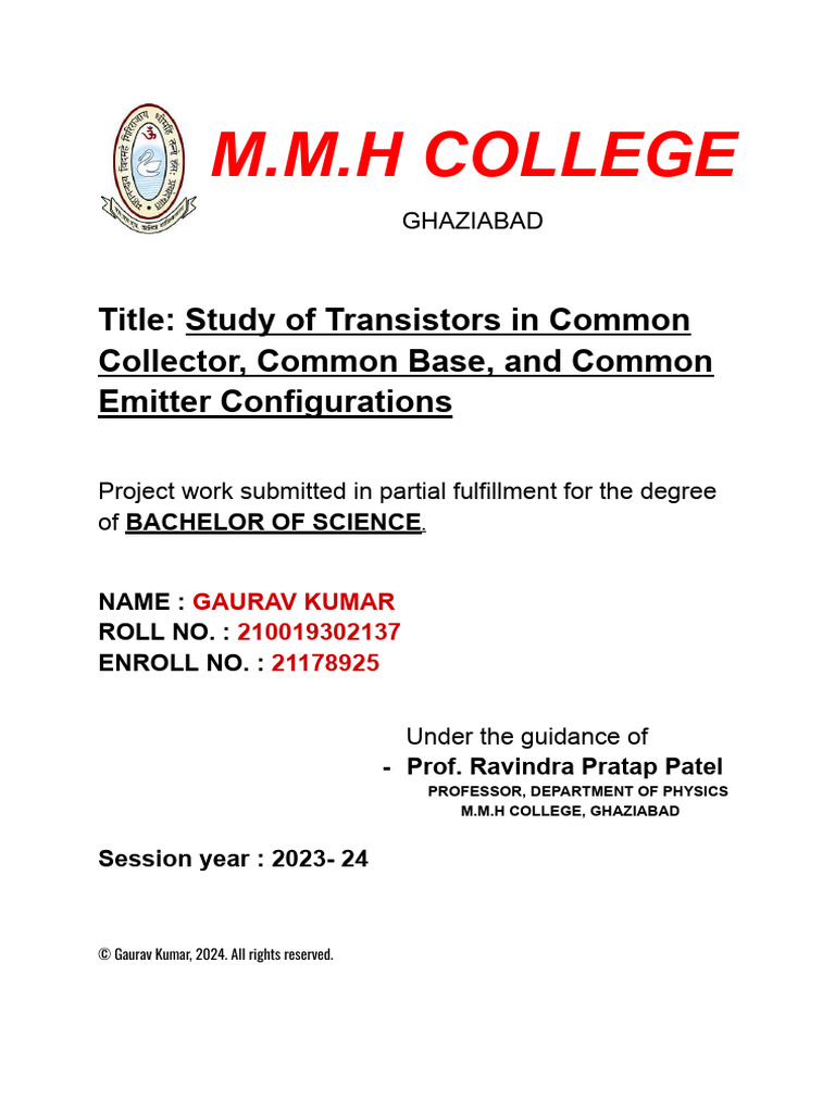 Transistor Configurations Study: CE, CB, CC | PDF | Amplifier | Transistor