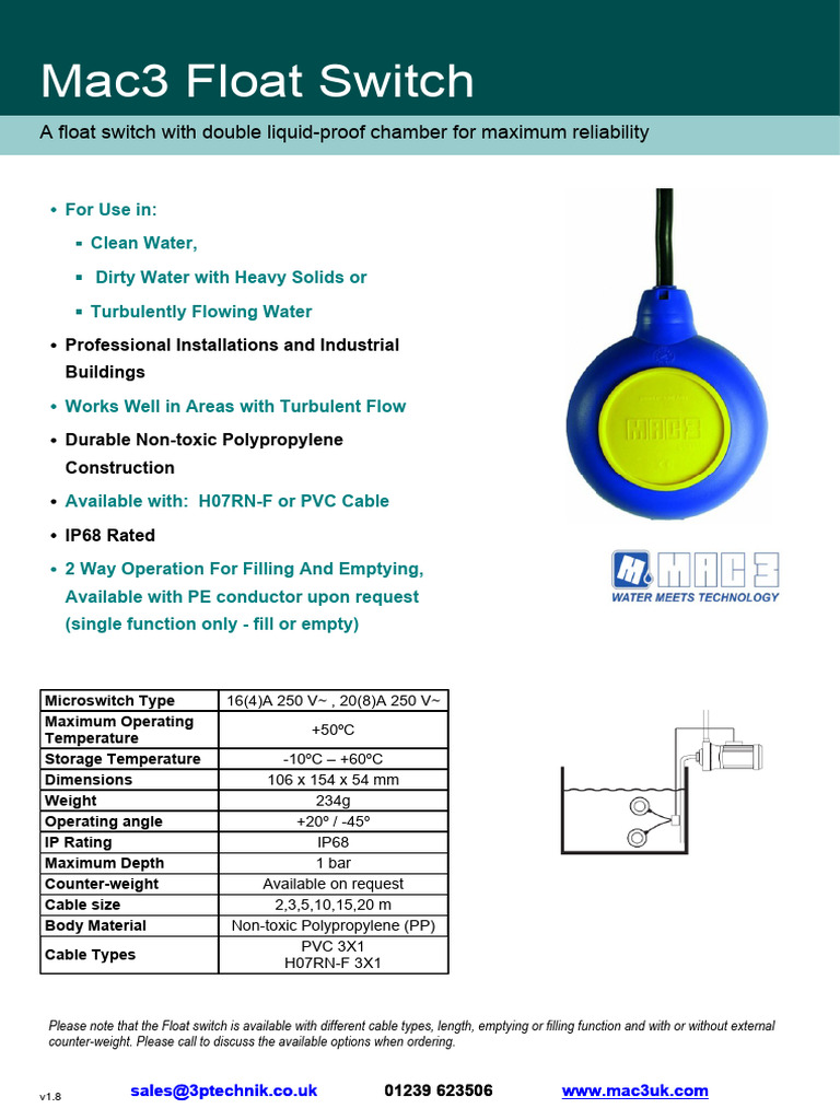 Mac3 Float Switches v1.8 Removed | PDF