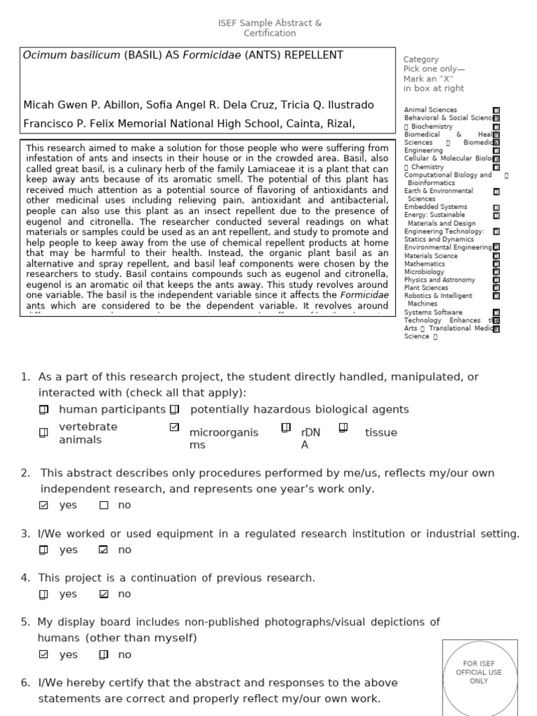 2025 22 Categories | PDF | Basil | Biology
