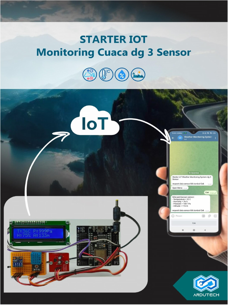 2. Panduan Starter IoT Monitoring Cuaca Dg 3 Sensor | PDF