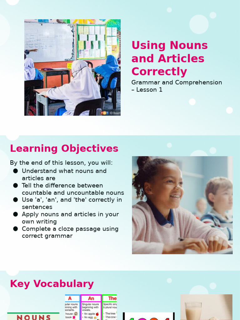 Mastering Nouns and Articles Usage | PDF | Noun | Plural