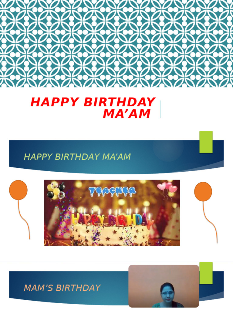 Happy Birthday Ma'Am | PDF