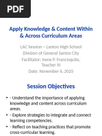 Integrating Content Across Curriculum Areas | PDF | Curriculum | Change