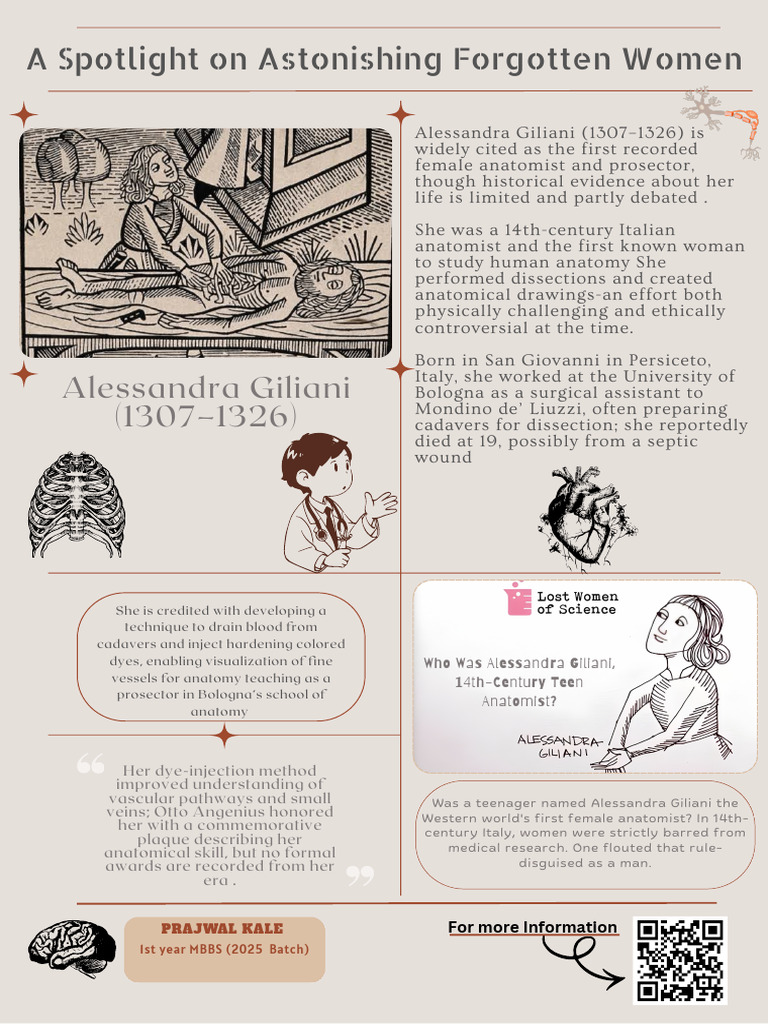 Alessandra Giliani: Pioneering Female Anatomist | PDF | Medical ...