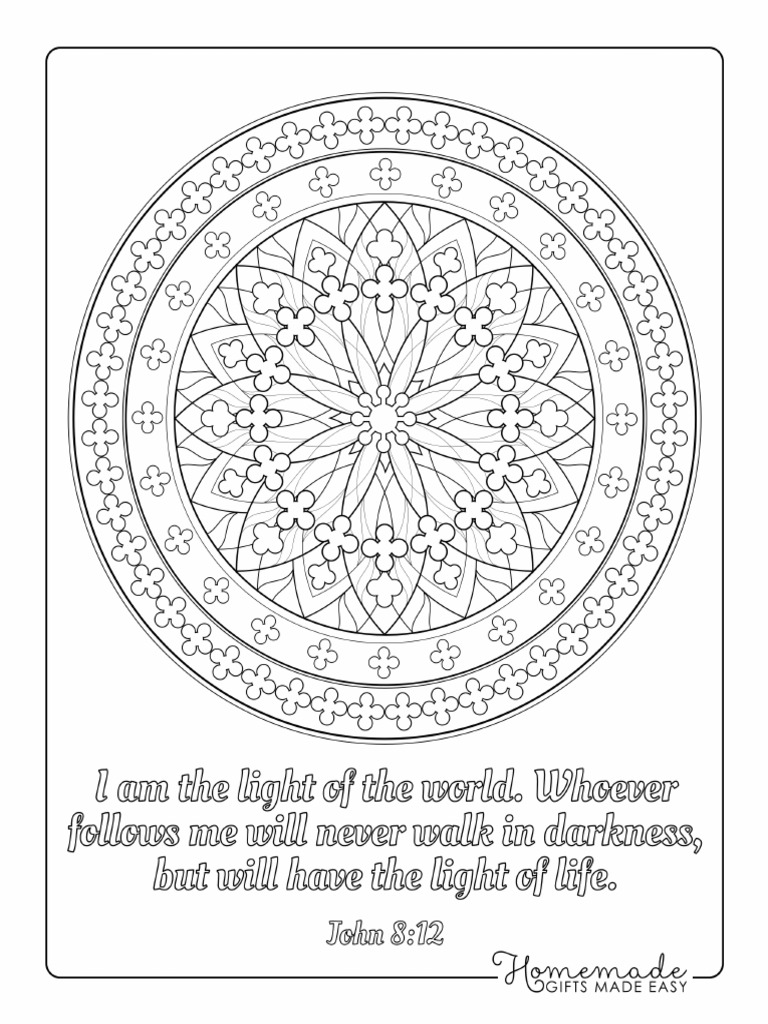 Bible Coloring Pages Mandala | PDF
