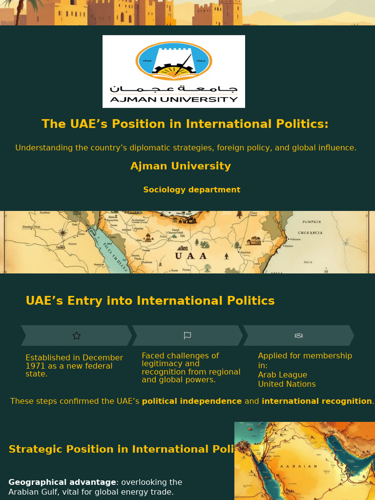 Lecture 3 - The UAEs Position in International Politics | PDF | United ...