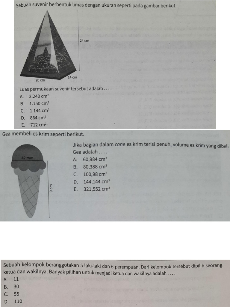 Contoh Soal TKA | PDF