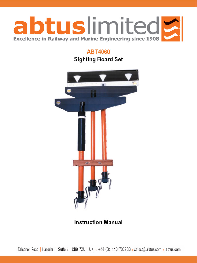 ABT4060 Sighting Board Set Manual | PDF | Calibration | Equipment