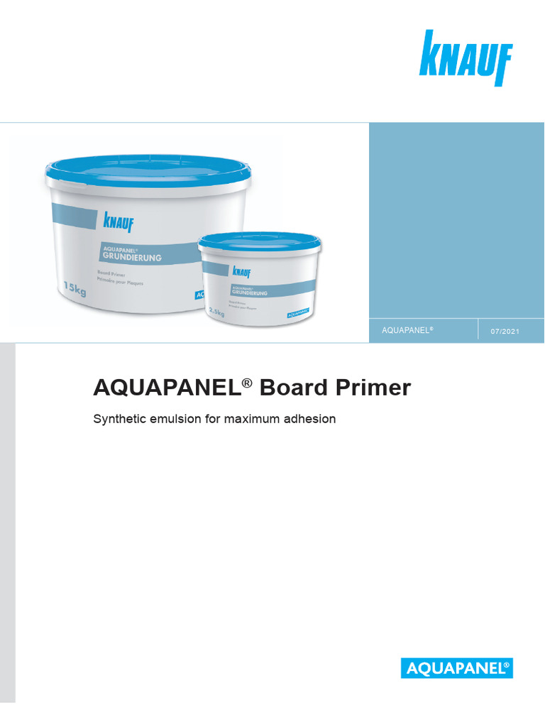 AQUAPANEL® Board Primer Guide | PDF | Tile | Plaster
