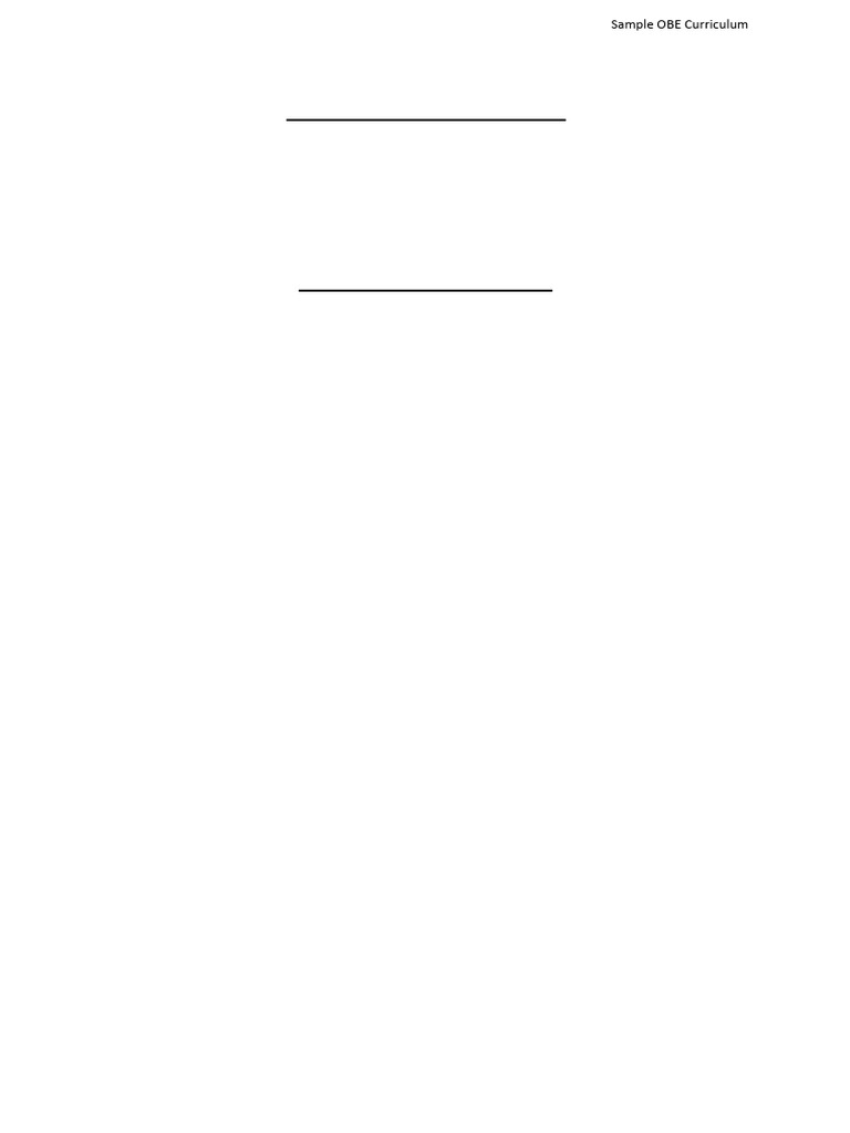 Appendix E (Sample OBE Curriculum) | PDF | Sampling (Statistics ...