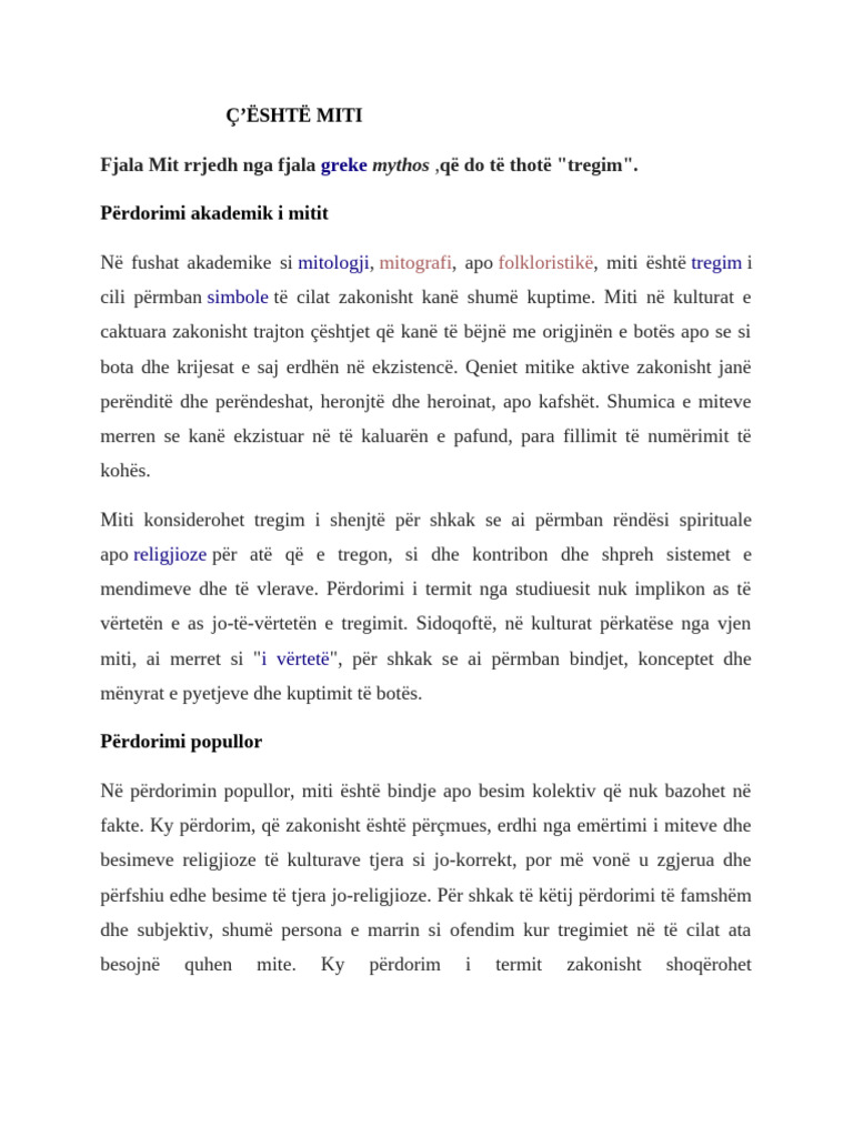 Mitologji 1 | PDF