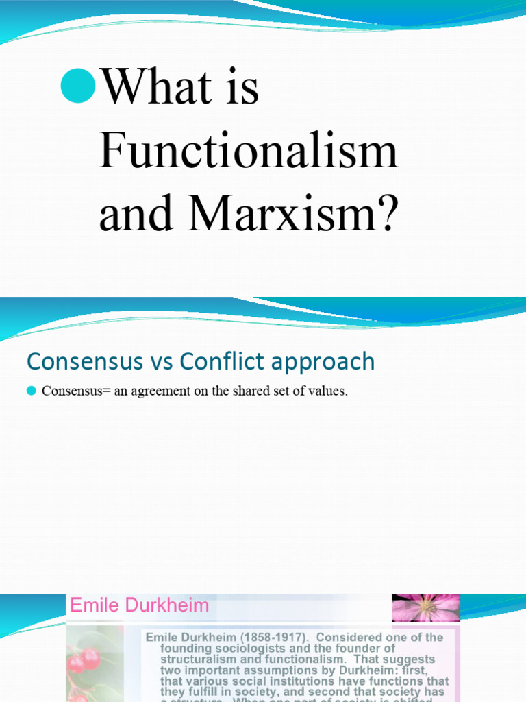Functionalism, Marxism and Feminism | PDF | Gender Studies | Feminism