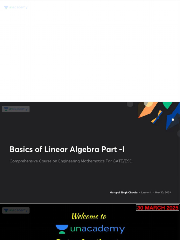 Basics of Linear Algebra Part I With Anno | PDF