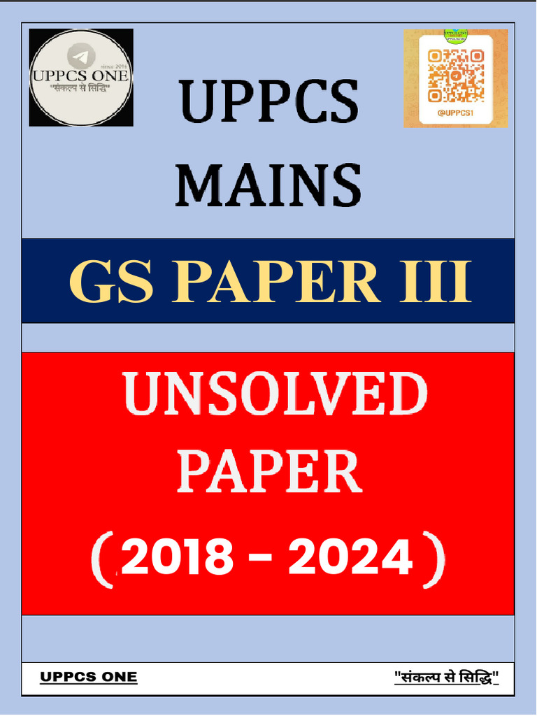Gs Paper III (2018-24) | PDF