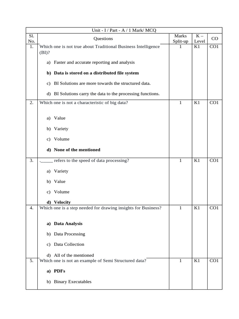 BDA_MCQ 4 | PDF | Apache Hadoop | No Sql