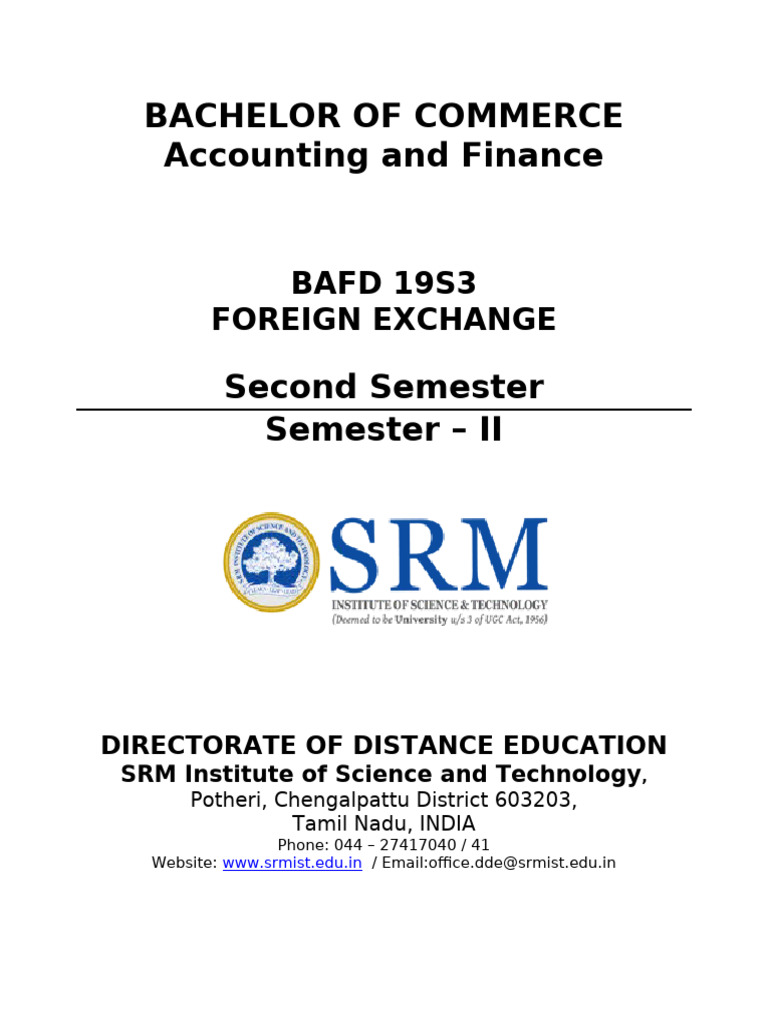 COVER BAFD 19S3 (Word Doc.) Foreign Exchange | PDF | Foreign Exchange ...