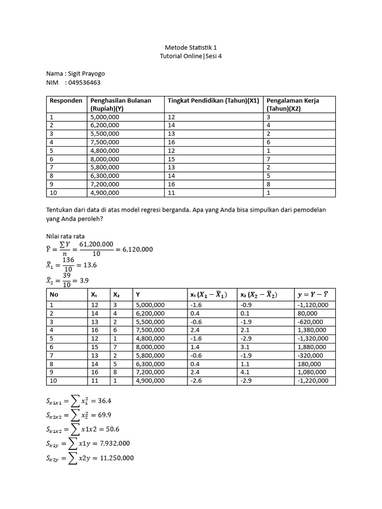 Metode Statistik Sesi 4-1 | PDF