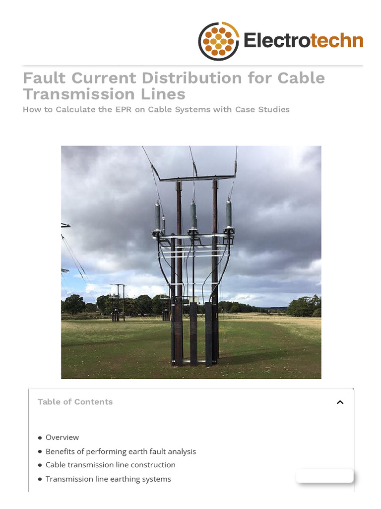 Earth Fault Analysis for Cable Systems | PDF | Electric Power ...