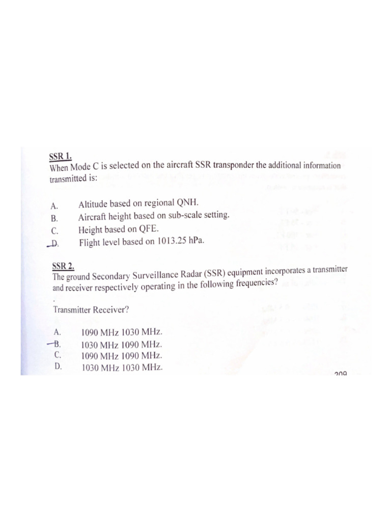 Secondary Surveillance Radar SSR | PDF