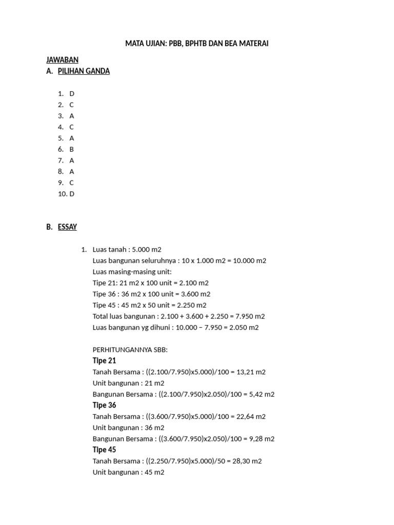 PBB, BPHTB Dan Bea Materai | PDF