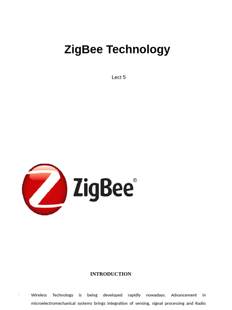 WSN Lect 5 Zigbee | PDF | Computer Network | Osi Model