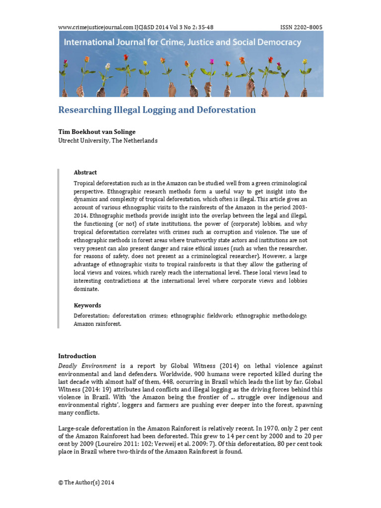 Researching Illegal Logging and Deforestation | PDF | Deforestation ...