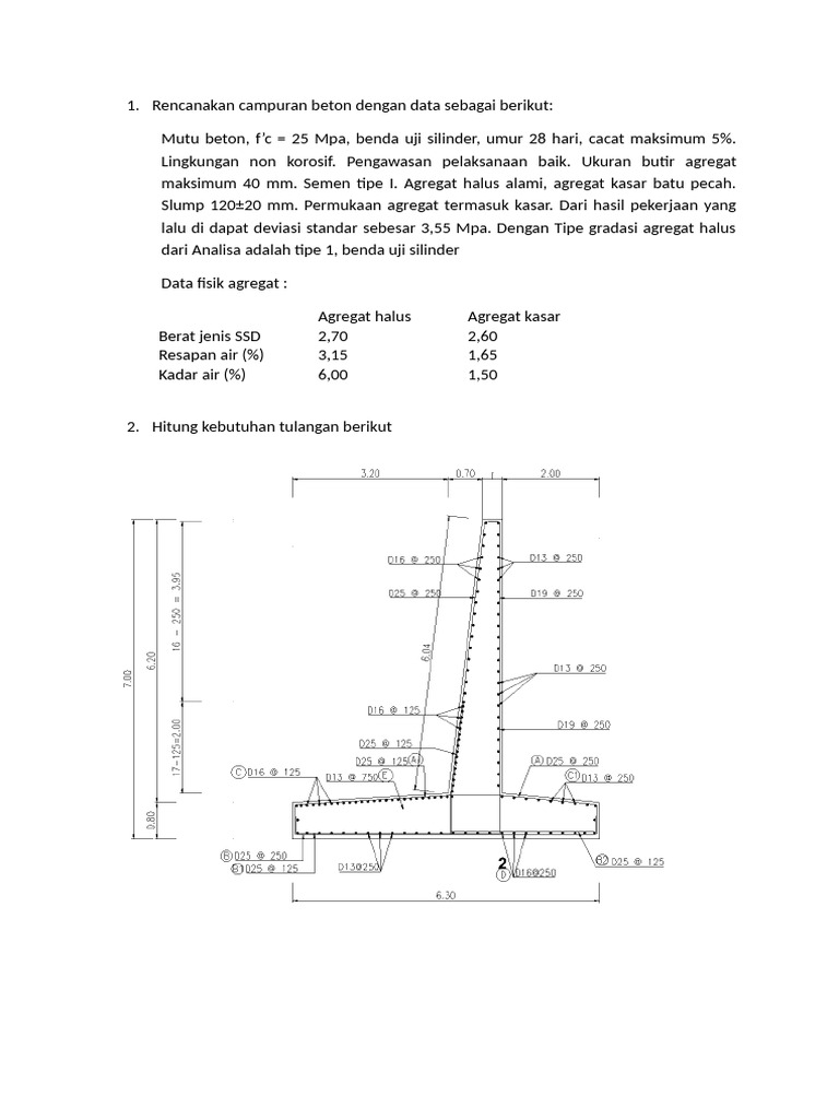 Rencana Campuran Beton Mutu 25 MPa | PDF