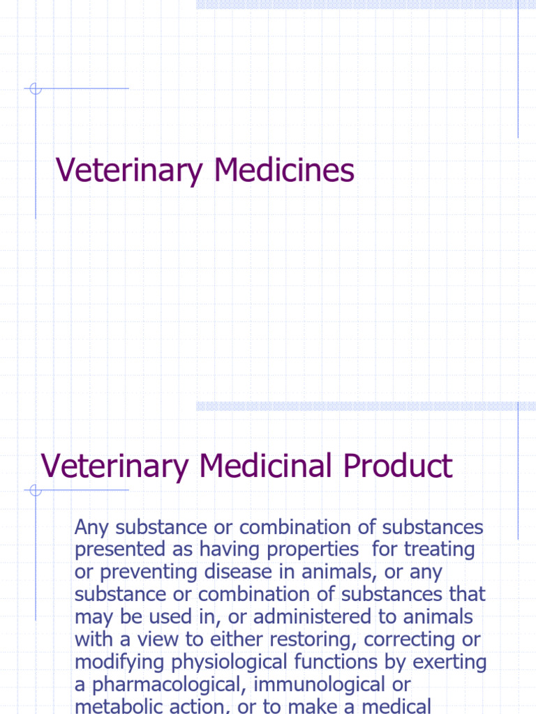Categories of Veterinary Medicines | PDF | Medical Prescription ...