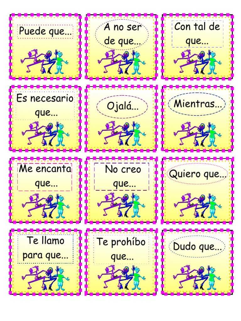 JUEGO DEL SUBJUNTIVO Adsyit | PDF