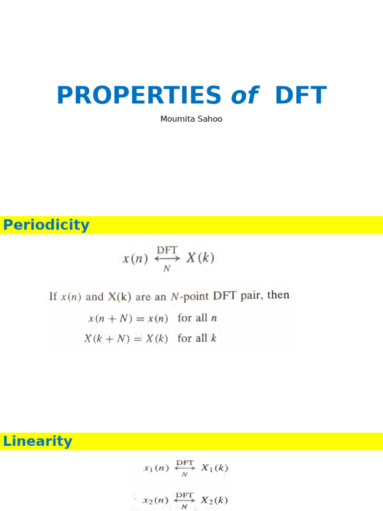 Properties of DFT | PDF