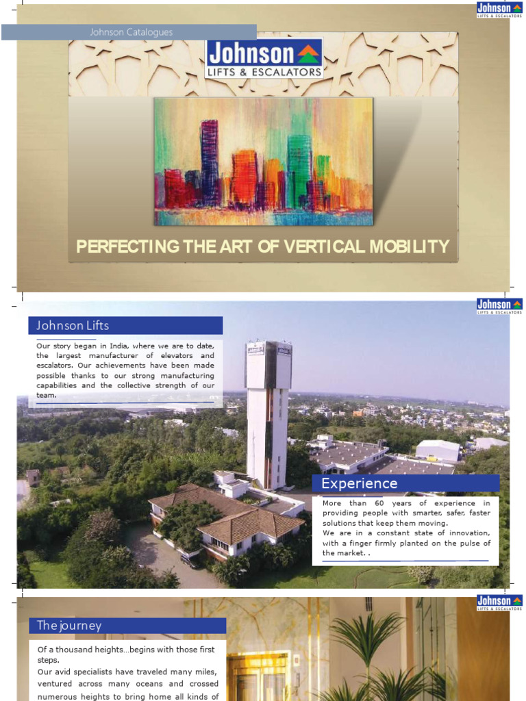 Johnson Lifts: Innovative Vertical Mobility | PDF