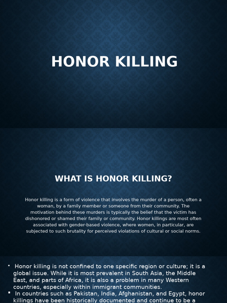 Honor Killing | PDF | Injustice | Social Policy