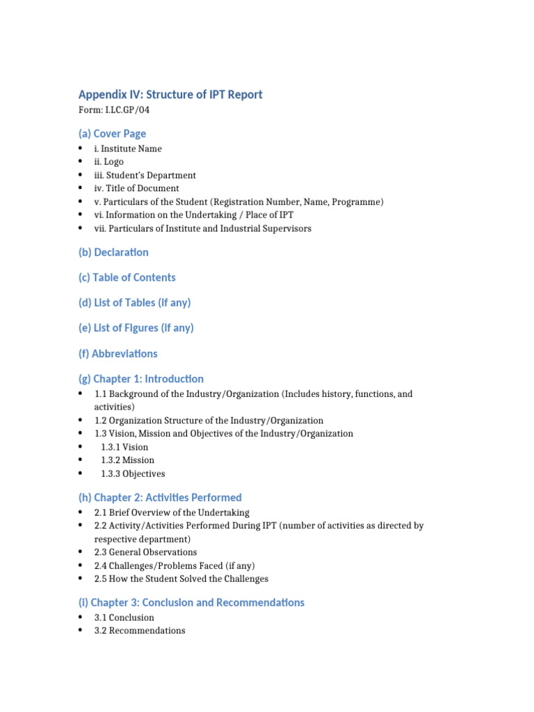 IPT Report Format (1) | PDF
