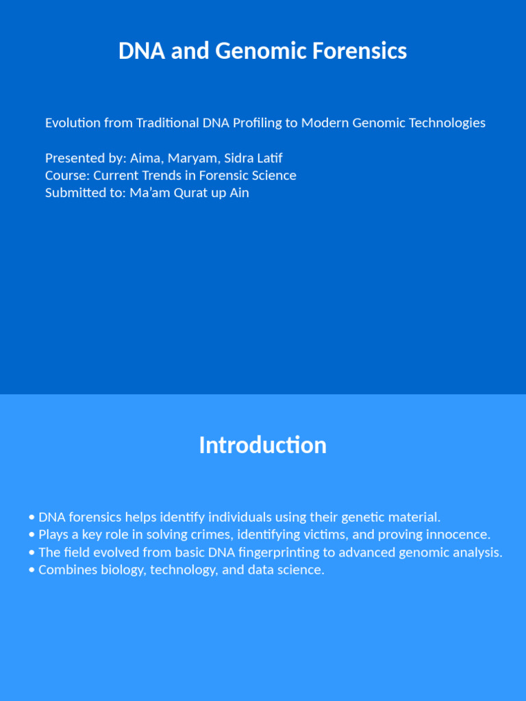 DNA and Genomic Forensics Colorful Presentation | PDF | Dna Profiling ...