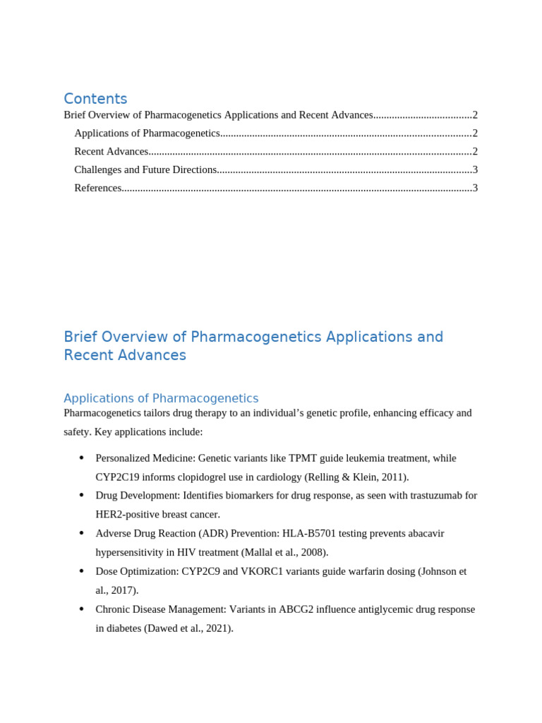 Pharmacogenetics: Advances and Applications | PDF | Pharmacogenomics ...