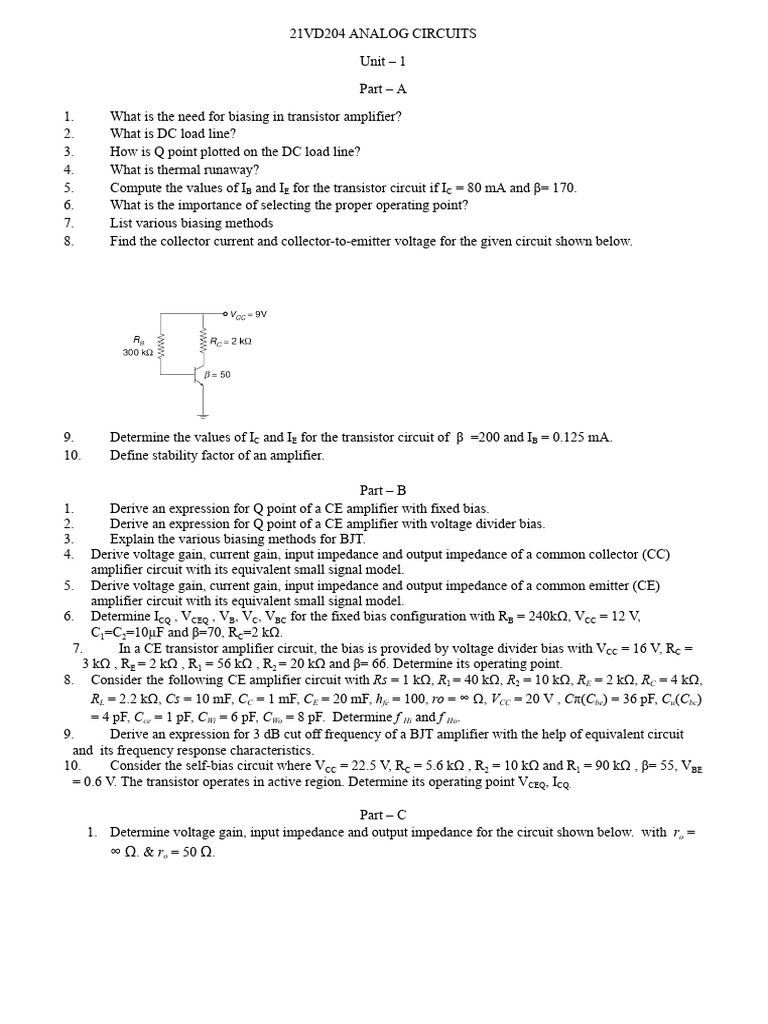 21VD204 Ac QB | PDF | Amplifier | Electronic Oscillator