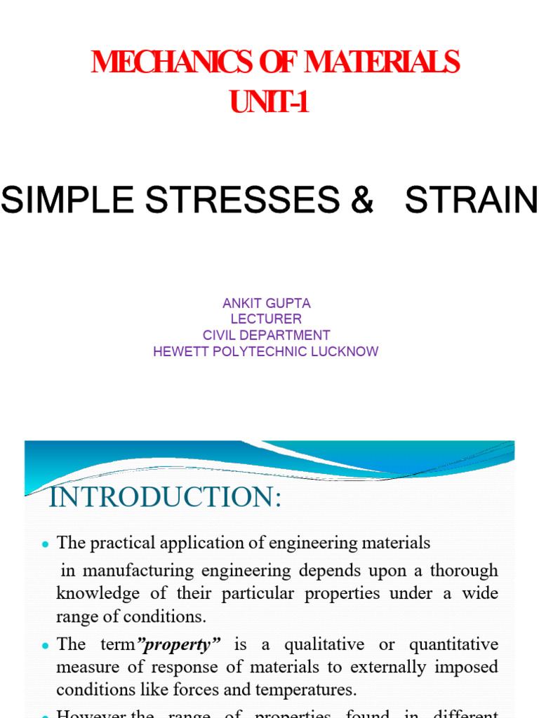 Stress and Strain Fundamentals | PDF | Deformation (Engineering ...
