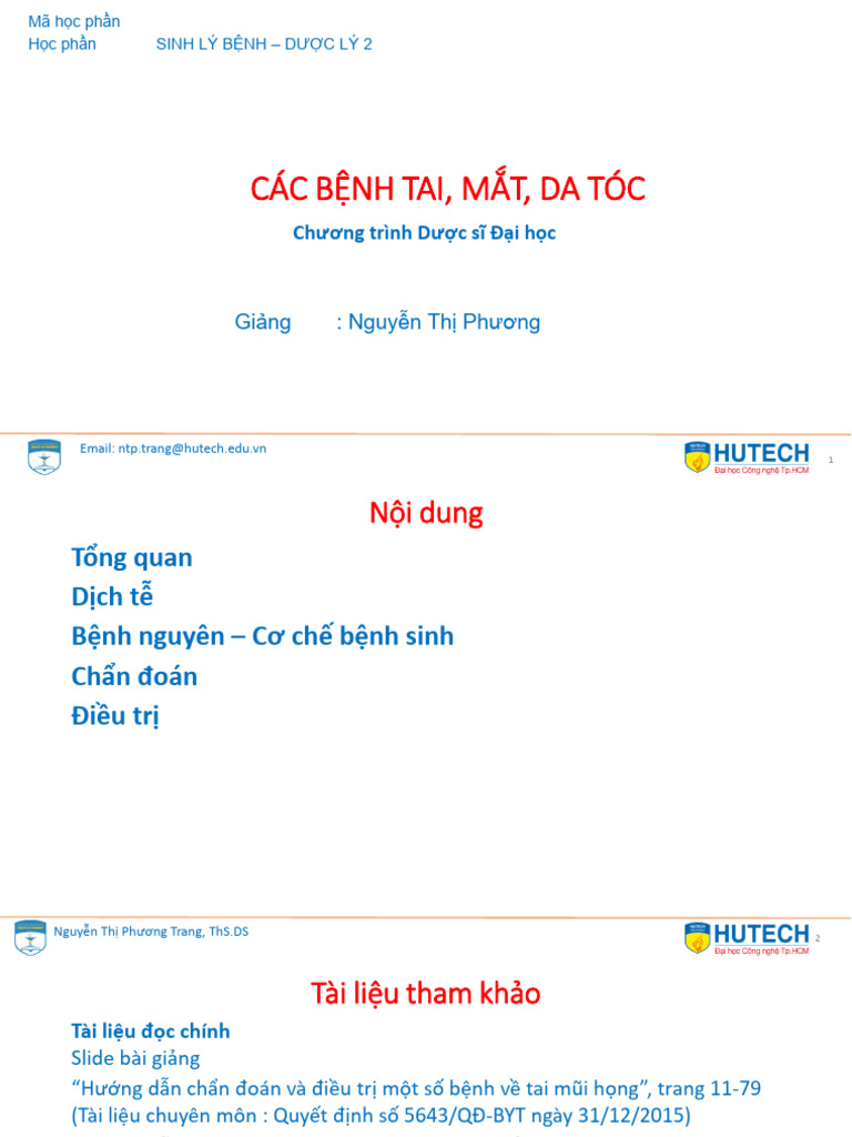 Cac Benh Tai Mat Da Toc | PDF