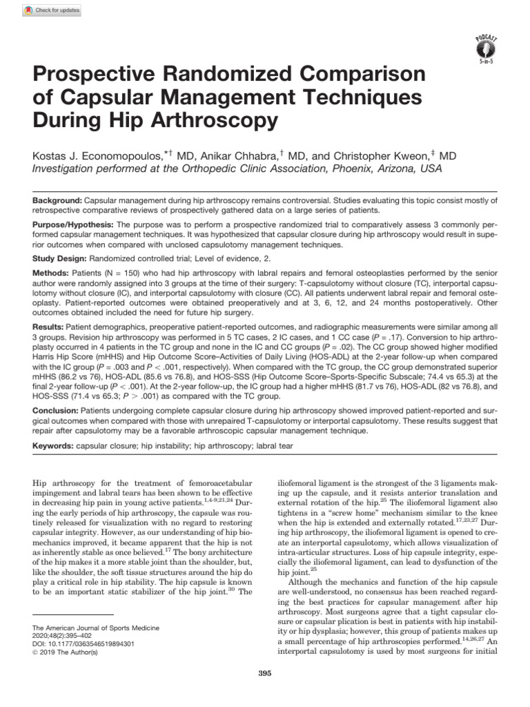 Economopoulos Et Al 2019 Prospective Randomized Comparison of Capsular ...