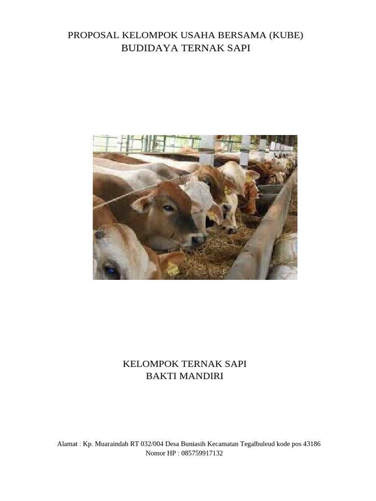 Proposal Ternak Bakti Mandiri | PDF