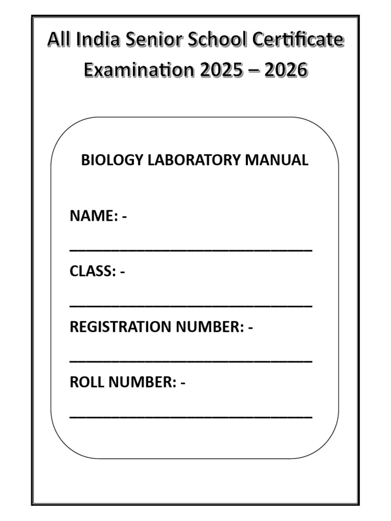 Biology Lab Manual | PDF