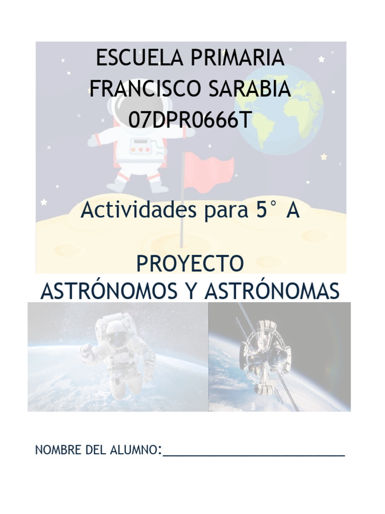 Acts. Proyecto Astrónomos y Astrónomas | PDF | Planetas | Satélite natural