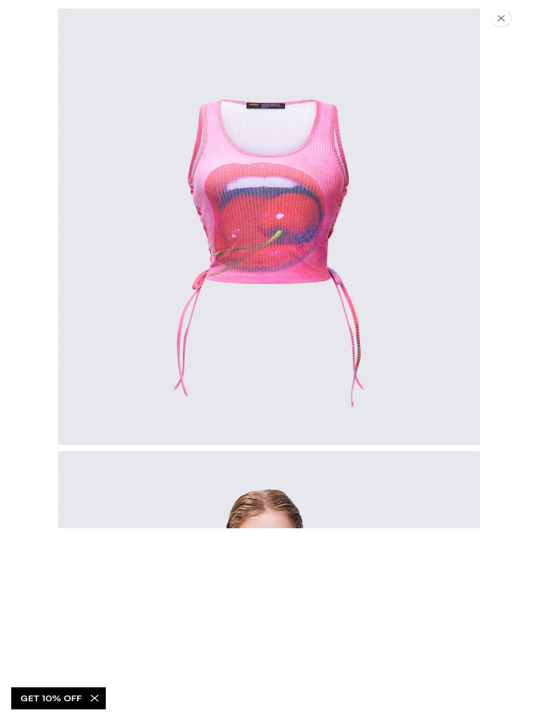 Nixie Pink Lace Up Graphic Tank - FINESSE | PDF