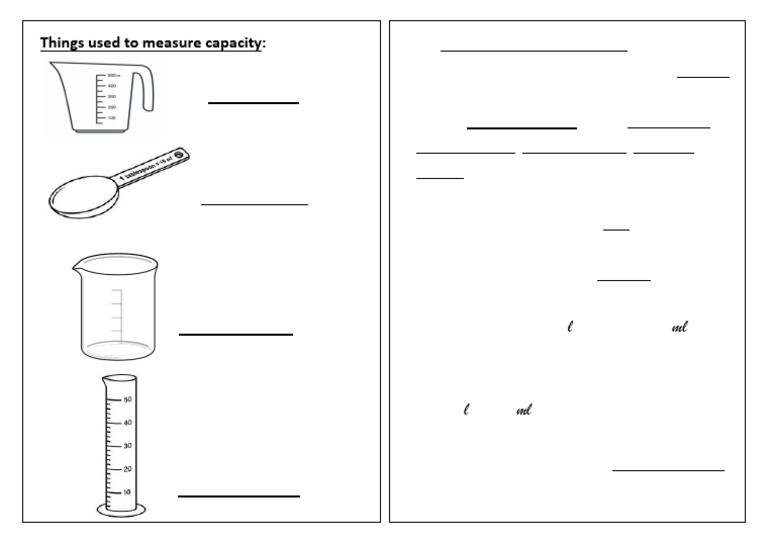 Measuring Capacity: Tools and Units | PDF