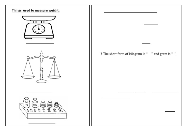 Measurement of Mass or Weight Notes | PDF