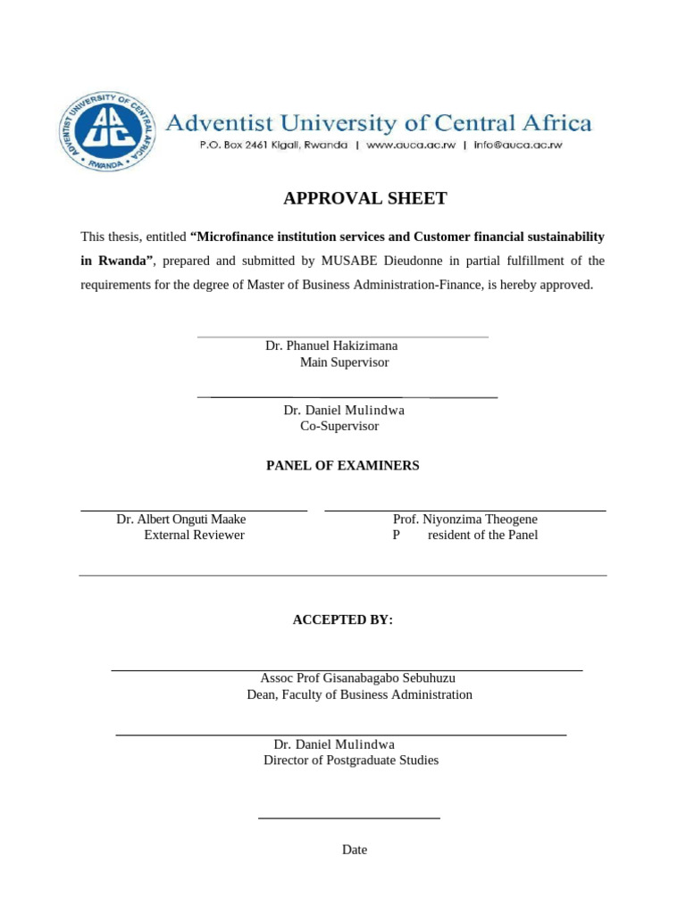 Approval Sheet - Final - MUSABE | PDF