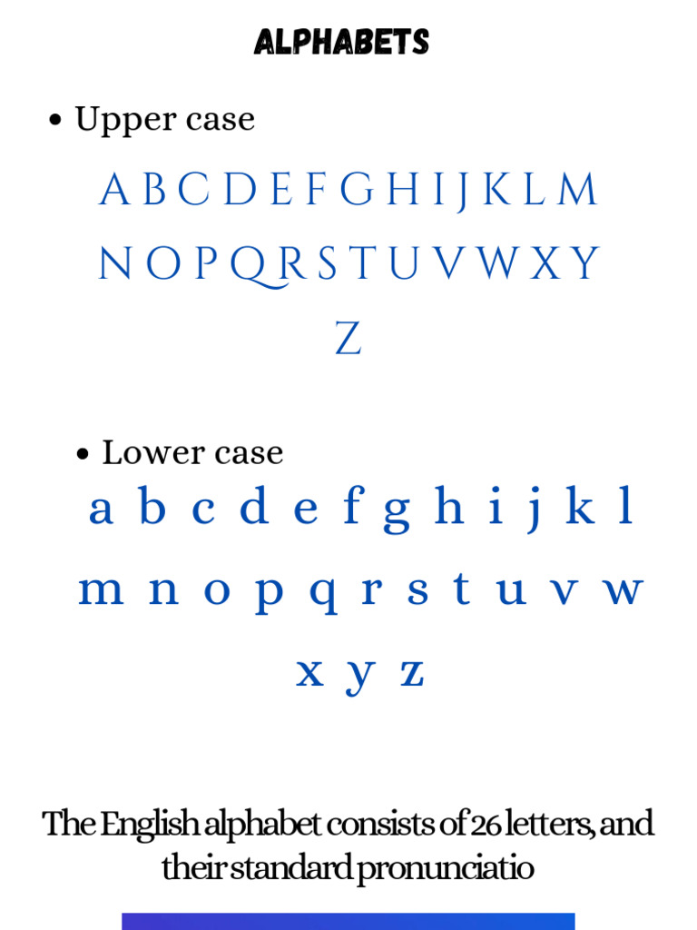 Alphabets and Pronunciation | PDF