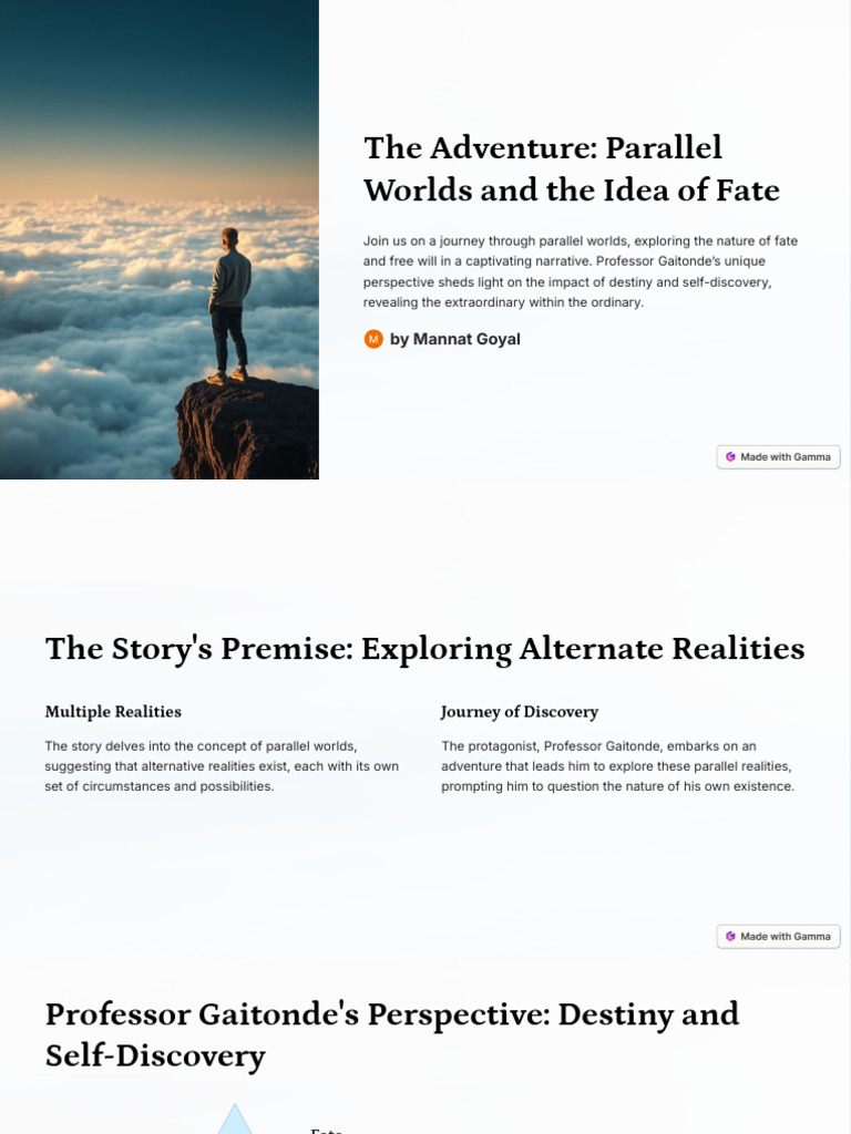 The Adventure Parallel Worlds and The Idea of Fate | PDF | Destiny ...